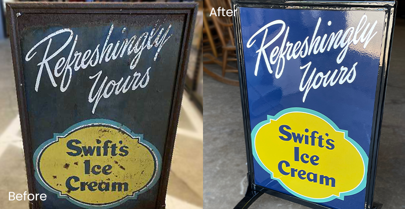 Wood & Metal Sign Restoration | Mumford Restoration